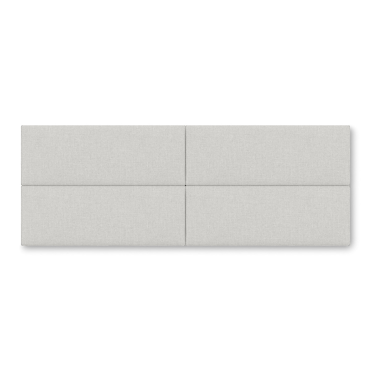 Jaxx Panelist Modern Padded Headboard – Set of 4 Wall Mounted Panels - Queen, Limestone Grey Microvelvet