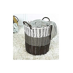 TBGFPO Extra Large Woven Cotton Rope Storage Basket Blanket Storage Baskets, Laundry and Toy Storage, Nursery Hamper - (Color : D)