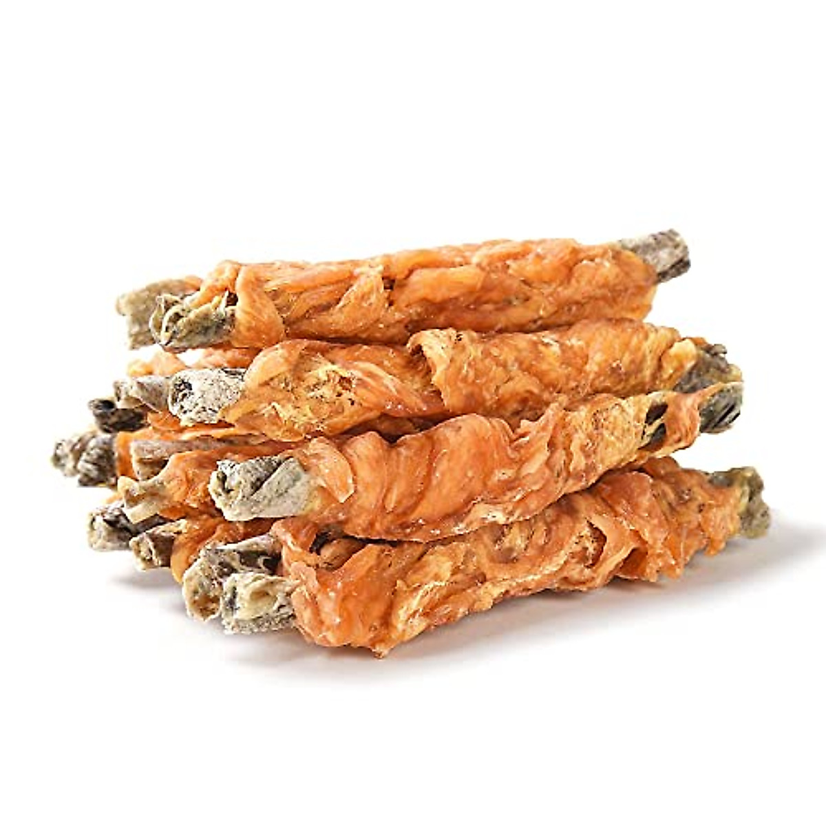 Pawmate Chicken Wrapped Cod Fish Skin Stick Dog Treats, Healthy High Protein Omega3 Cod Twist Dog Chews Real Chicken Wrap Teeth Cleaning for Large Medium Small Pets 10.5OZ