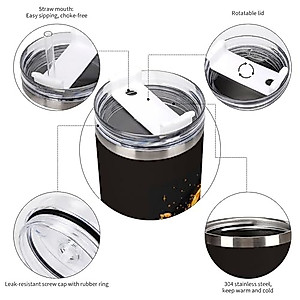 Bee Moon 40OZ Tumbler Stainless Steel Travel Mug Water Bottle Car Cup Tea Cups with Lid White-style