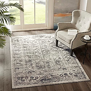 Madison Park Dakota Vienna Woven Turkish Area Rugs for Living Room, Indoor Dining Accent Modern Home Décor, Ultra Soft Floor Carpets for Dining Room, 5'3"W x 7'L, Distressed Tiled Beige