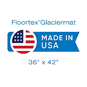 Floortex Glaciermat Heavy Duty Glass Chair Mat for Hard Floors & Carpets - 42'' x 36'' - Made in The USA