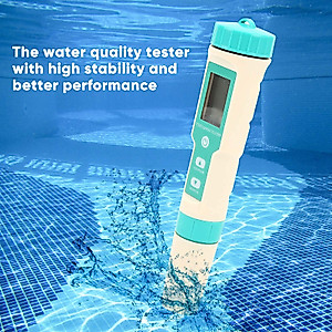 Agatige Water Quality Tester, C-600 7 in 1 pH Tester, EC Meter, TDS Meter, ORP Tester, Salt Tester, SG & Temp Meter, 0-10000ppm High Accuracy Water Test Meter for Drinking Water, Aquariums,Hydroponics