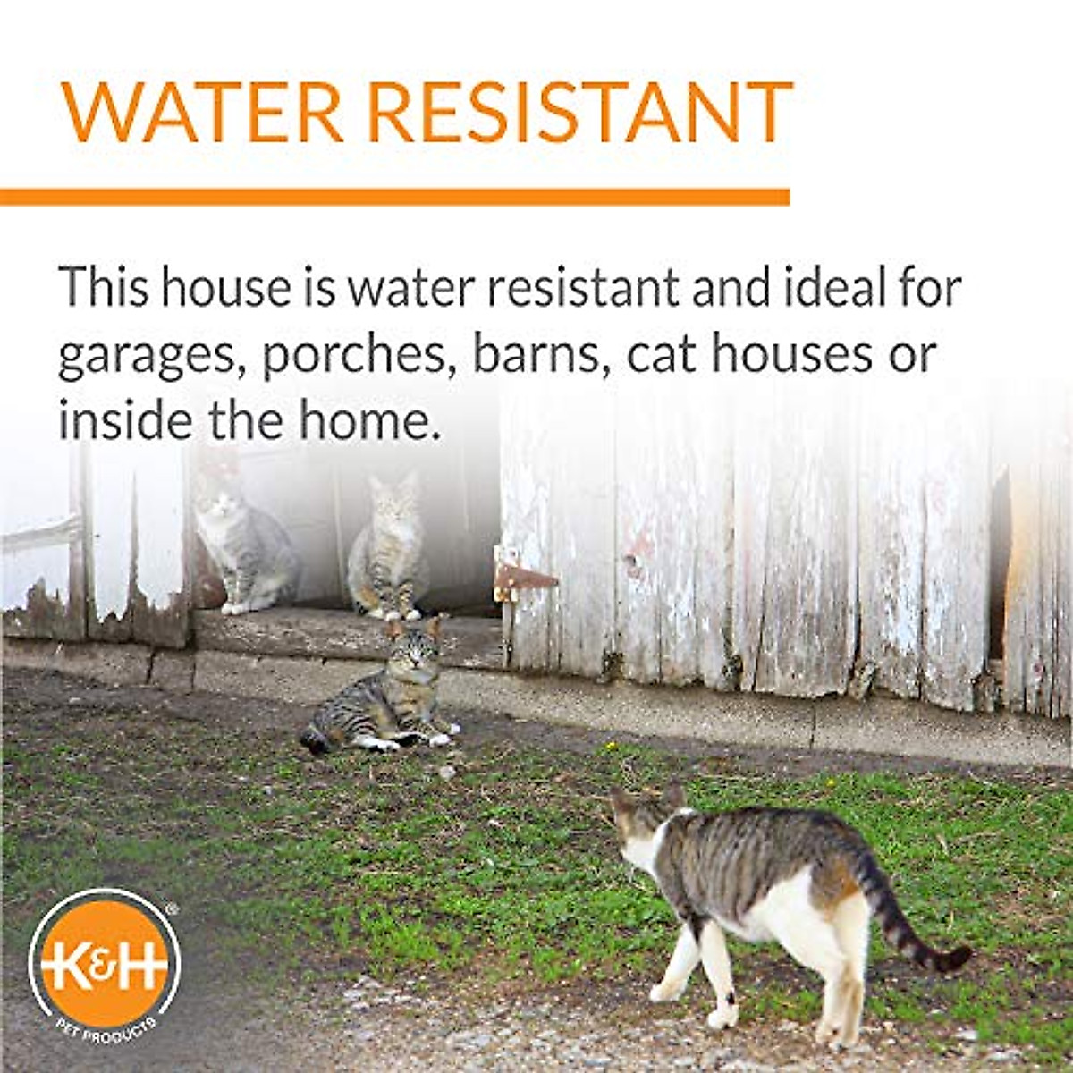 K&H Pet Products Outdoor Heated Cat House Extra-Wide Olive/Black 26.5 X 15.5 X 21.5 Inches