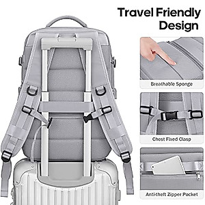 Large Travel Laptop Backpack, Expandable 45L Carry On Backpack Water Resistant Airline Approved Business Work Computer Bag Gifts for Men & Women Fits 17 Inch Notebook