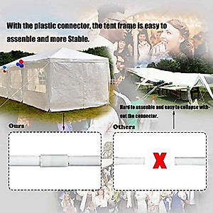 10' X 30'Outdoor Gazebo Canopy Tent,Party Wedding Tent Heavy Duty Gazebo Pavilion,Large BBQ Patio Tent Grill Commercial Camping Tent Shelter for Garden Backyard Lawns,with 5 Removable SideWalls,White