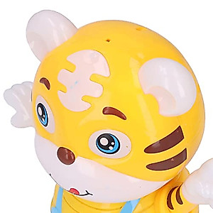 VGEBY Dancing Robot Toy, Dancing Robot Toy Cute Cartoon Tiger Electric Light Music Eco Friendly Safe Durable Kids Robot for Kids