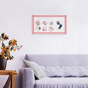 KESYOO 1pc Footprint Mud Photo Frame Baby Footprint Picture Frame Toddler Milestone Picture Frames Kids Memory Photo Frame Baby Footprint Frame Wood-Based Panel Souvenir Printing Newborn