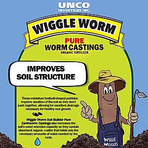 UNCO INDUSTRIES,INC 602 Worm Castings, 4.5-Pound, Brown