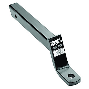 Hidden Hitch 80233 Trailer Hitch Ball Mount, 6,000 lbs. Capacity, Fits 2 in. Receiver, 4 in. Drop, Black