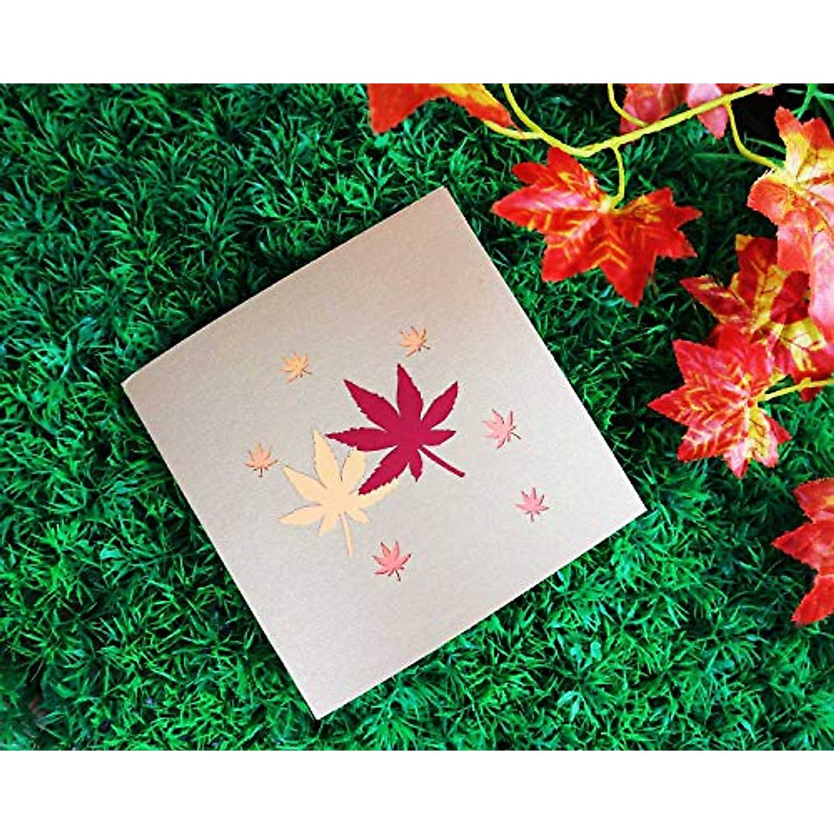 TIMMOR MAGIC 3D Pop Up cards, Golden Maple Tree Cards, Birthday Cards, Mom Cards, Thank you Cards, Greeting Cards (Golden Maple)