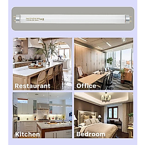 amgolibi 18 Inch 15 Watt Black Light Bulb F15T8/BL Replacement T8 BL Fluorescent Lamps for 30W Machine 350BL 365-nm Blue Light 6 Count