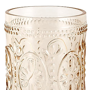 Allure Home Creation Floral Hedge 3-Piece Tinted Glass Bathroom Accessory Set Blush Pink