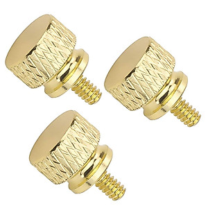 YATENG 10-pcs Anodized Aluminum Computer Case Thumbscrews (6-32 Thread) for Computer Cover/Power Supply/PCI Slots/Hard Drives DIY Personality Modification & beautification (Gold)