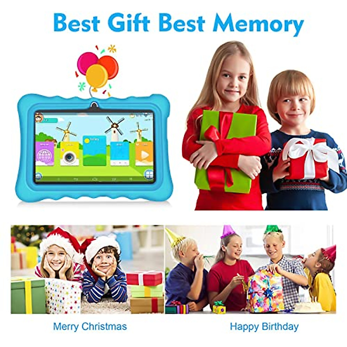 Hd Tablet Wifi Bluetooth Android Game Tablet,7inch Ips Display Screen,Christmas Birthday Gift,2gb Ram+16gb Rom,3000mah Battery,Android-11 System (Blue)