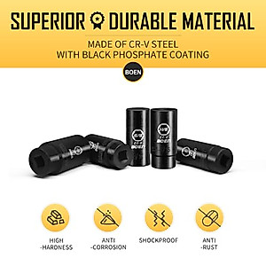 BOEN 19-Piece 1/2" Drive Deep Impact SAE Socket Set, 3/8"-1-1/4", Cr-V Steel, Extensions, Joint, Adapter - Meets ANSI