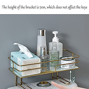 Bathroom Gold Holder Wallet Toilet Storage Shower Organizer Caddy Black Shelf Basket