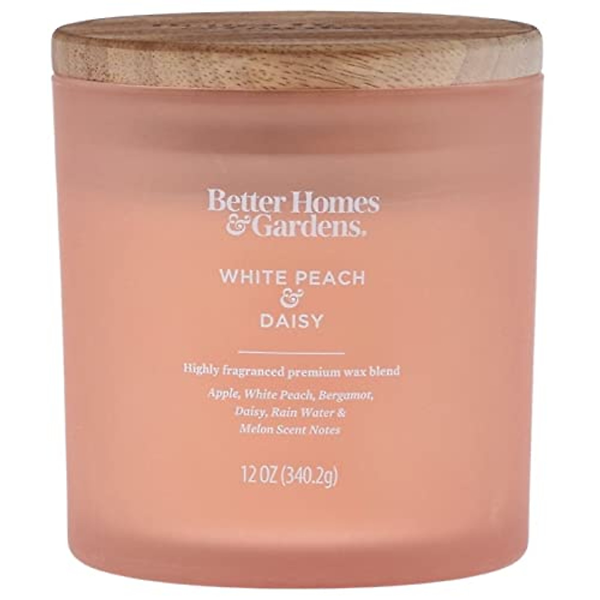 Maclock Better Homes and Gardens 12oz 2-Wick Candle, 2-Pack (White Peach and Daisy)