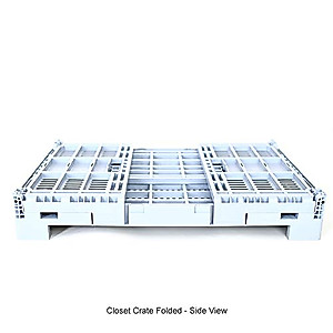 Closet Crate w/Wheels- Collapsible Garment Rack System for Closets, RV's, Dorms and Travel Bags. Popular to Transform suitcases into Dance Bag with Rack!