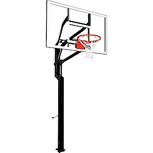 Goalsetter All-American In Ground Adjustable Basketball System with 60-Inch Acrylic Backboard and Single Static Rim, Black (SS45560A1)