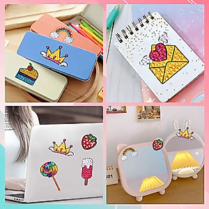 YEHUONU Diamond Art Painting Kits for Kids, Sticky Mosaics Keychains Creativity,Crafts for Beginners Girls