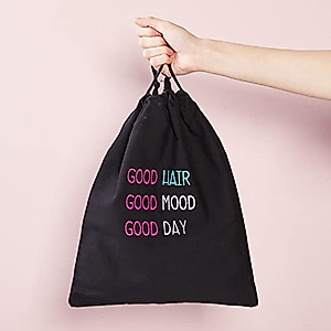 2 Pack Hair Styling Tools Organizer Bag for Hair Dryer Storage (Black, 11.8 x 14 Inches)