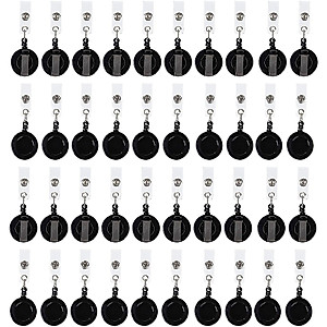 100 Pack Retractable ID Badge Reel for Card Holders with Clips, Nurses and Teachers, Office Supplies (26.5 in)