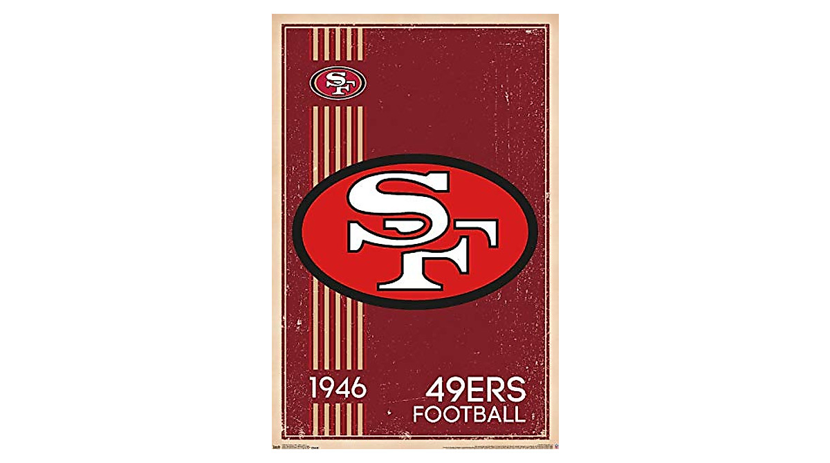 San Francisco 49ers Retro Logo Wall Poster - Official NFL Team Decor