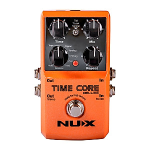 NUX Time Core Deluxe Delay Guitar Effect Pedal 7 Delay types with Looper Tone lock Upgrade mode