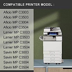 JUHASG 2 Pack Compatible MP C3503 841813 Black Toner Cartridge Replacement for Ricoh Aficio MP C3003 C3503 C3004 C3504 Lanier MP C3003 C3503 C3004 Savin MP C3003 C3503 C3004 C3504 Printer Toner