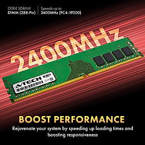 A-Tech 16GB (2x8GB) DDR4 2400MHz DIMM PC4-19200 UDIMM Non-ECC 2Rx8 1.2V CL17 288-Pin Desktop Computer RAM Memory Upgrade Kit