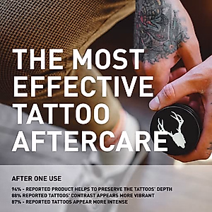 Mad Rabbit Tattoo Balm & Aftercare Cream- Color Enhancement that Revives Old Tattoos, Hydrates New Tattoos, Made With Clean Ingredients + Petroleum Free, Daily Tattoo Lotion Moisturizer & Brightener