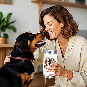 Dog Mom Gifts,Dog Lovers Gift for Women,Mothers Day,Christmas Gifts for Dog Mom with 20oz Wine Tumbler,Unique Birthday Gift for Dog Lovers