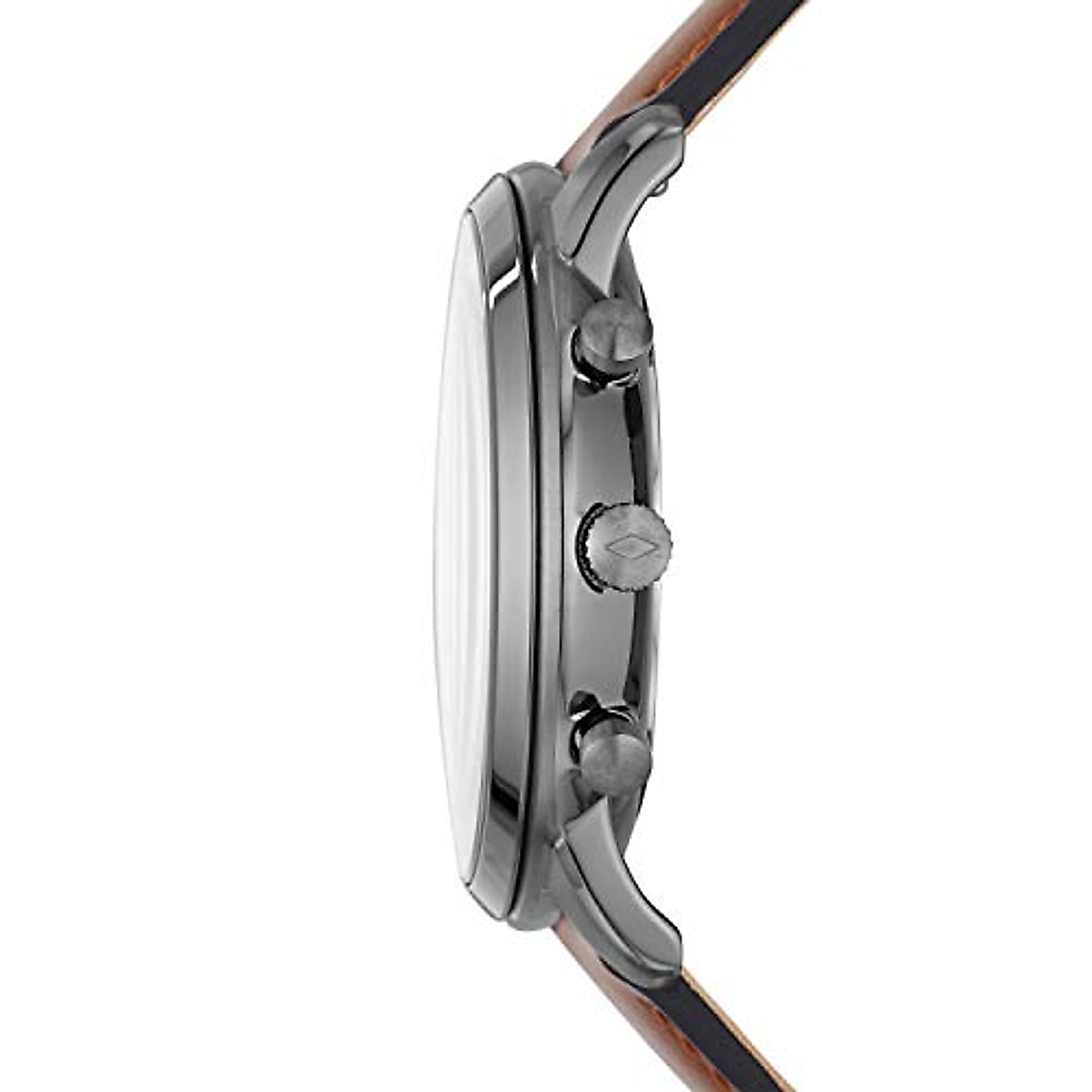 Fossil Men's Neutra Quartz Stainless Steel and Leather Chronograph Watch, 7 x 5 x 7 inches, Color: Smoke, Brown (Model: FS5512)