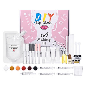ibcccndc DIY Lip Gloss Making Kit Gift - Make Your Own Moisturizing and Shiny Lip Gloss with Lip Gloss Kit for Women and Girls (28)
