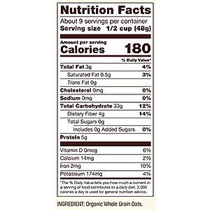 Bob's Red Mill Organic Extra Thick Rolled Oats, 32 oz, Pack of 1
