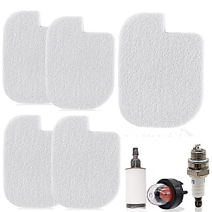 5 Pack 530057925 Air Filter Fuel Filter Primer Bulb for Poulan P3314 P3314WS P3314WSA P3416 P3516PR P3816 P4018 P4018WM P4018WT PP3416 PP3516 PP3816 PP4018 PPB3416 Pro Chainsaw