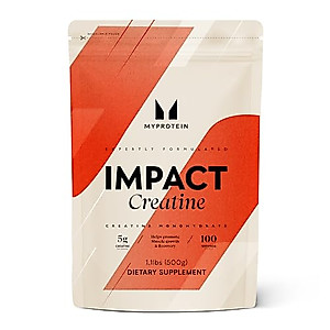Myprotein Creatine Monohydrate Powder, 1.1 Lb (100 Servings) Pure Unflavored Creatine Powder, Post/Pre Workout Supplement for All Sports and Exercises, Gluten Free, Vegan, Dissolves Easy