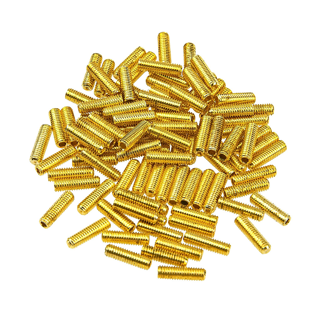 96Pcs Yootones M3 x 10mm Guitar Saddle Bridge Height Adjustment Hex Screws Compatible with Tremolo Systems Electric Bass Guitar Music Instrument Parts (Gold)