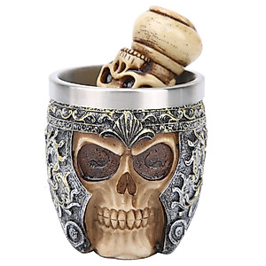 Dioche Men's Beard Shaving Set, Stainless Steel Shaving Bowl and Brush, Hair Shaving Brush and Mug Set for Men, Use for Hair Salon and Household