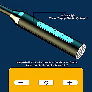 Acogedor Neckband Bluetooth Headphones, Wireless Neckband Earbuds, BT 5.2 Magnetic Earphones with 8 H Playtime, Bass IPX5 Waterproof Neck Ear Buds ()