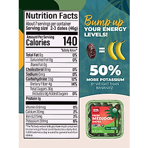 Natural Delights Organic Medjool Dates – Large & Plump USDA Certified , Non-GMO Verified, Good Source of Fiber, Naturally Sweet Fruit Snack, Perfect for On-the-Go - Whole Medjool Dates Organic, 1 lb oz Container