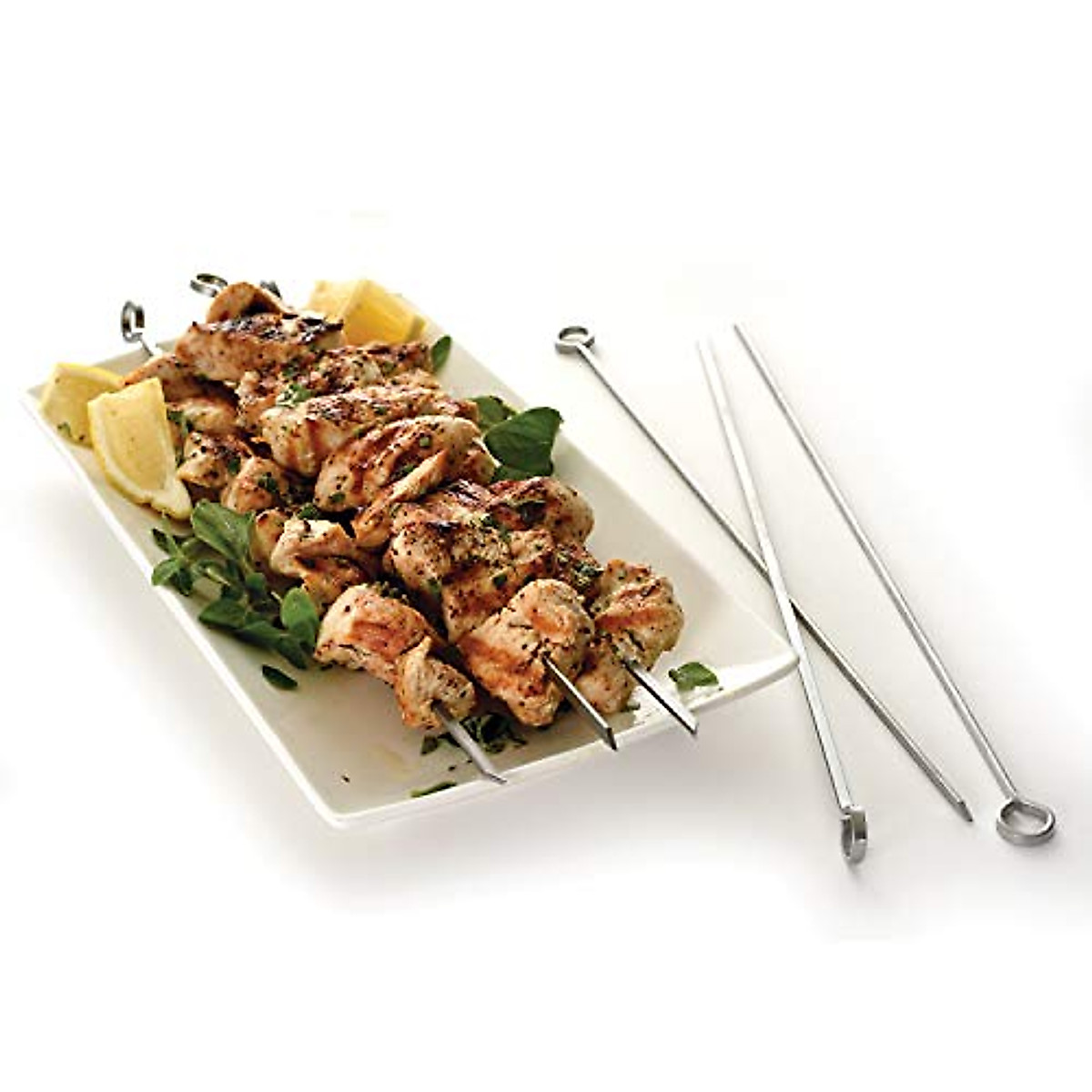 Norpro Stainless Steel 12-Inch Skewers, Set of 6