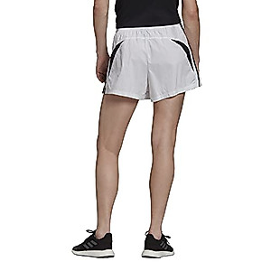 adidas,Womens,Colorblocked 3-Stripes AAC Shorts,White,Medium