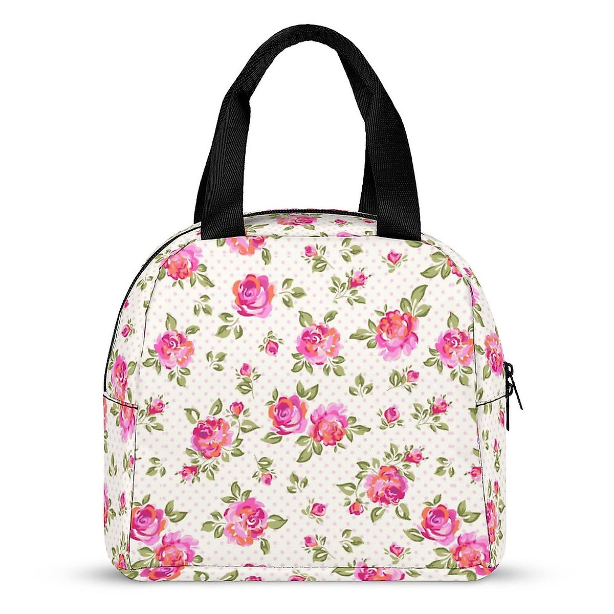 Roses Lunch Bag for Women Men, Insulated Meal Bag, Lunch Tote Bag for Work Outdoor