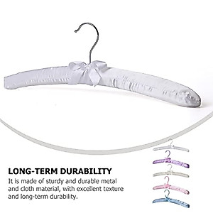 5Pcs Satin Padded Hangers Anti Slip Clothes Hangers Sweater Hangers Dress Shirt Hanger for Wedding Dresses Hangers Party Favors