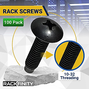 RackGold 10-32 Rack Screws 100 Pack-USA Made