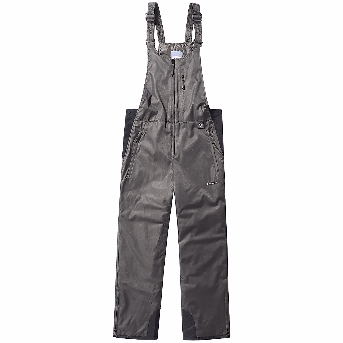 Lelaki Womens Snow Bibs Ski Waterproof Windproof Insulated Overalls Snowboard Pants Winter,HXK7556-Grey-L