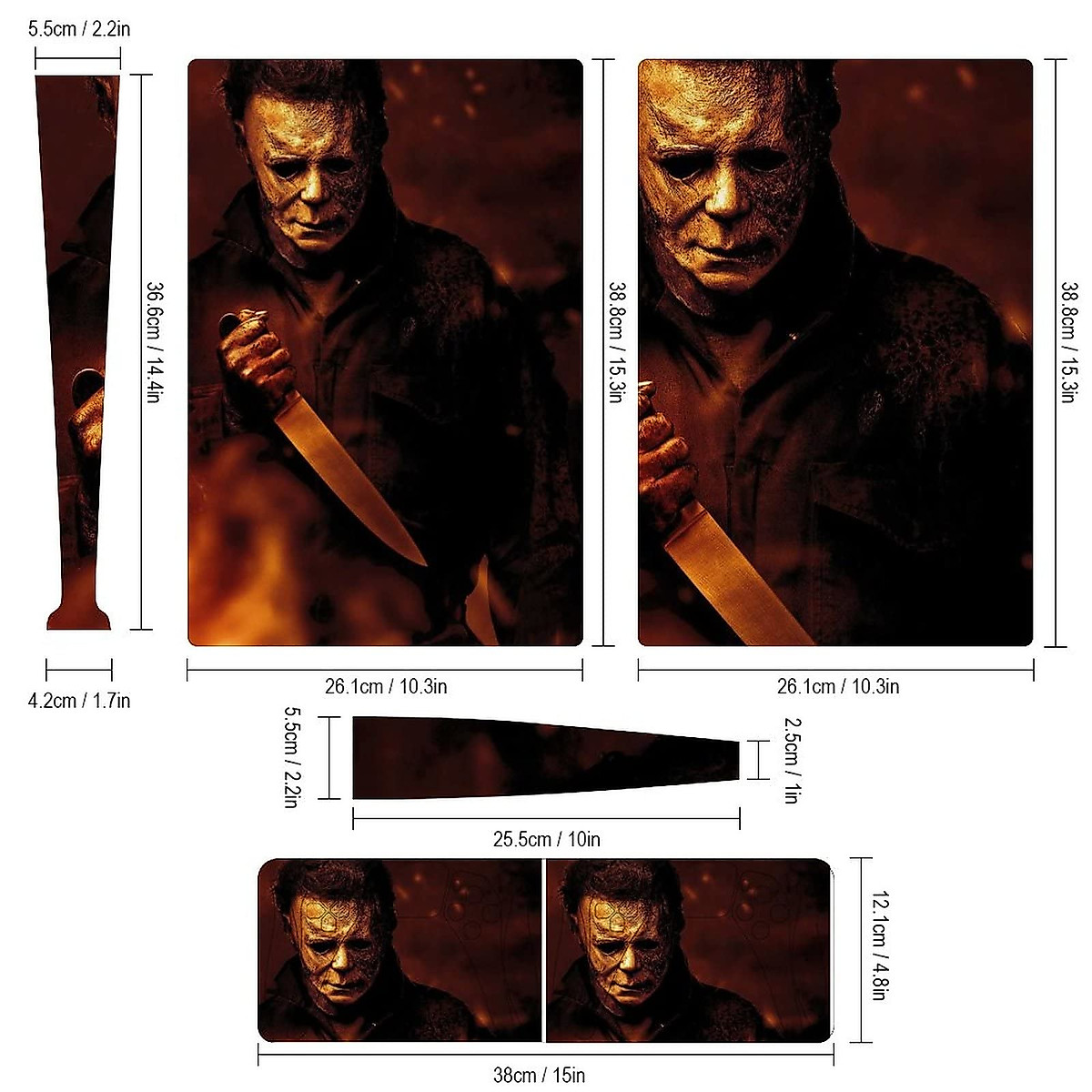 Skin Sticker Decal Cover Halloween Michael Myers for Skins for Switch Controller Console and Controllers (Digital Edition)