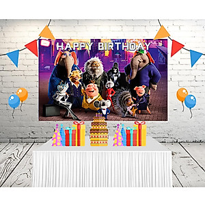 Happy Birthday Sing 2 Backdrop for Birthday Party Supplies 5x3ft Cartoon Banner for Party Decorations